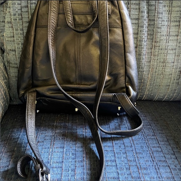 Wilsons Leather | Bags | Italy Leather Wilsons Backpack Purse Black ...